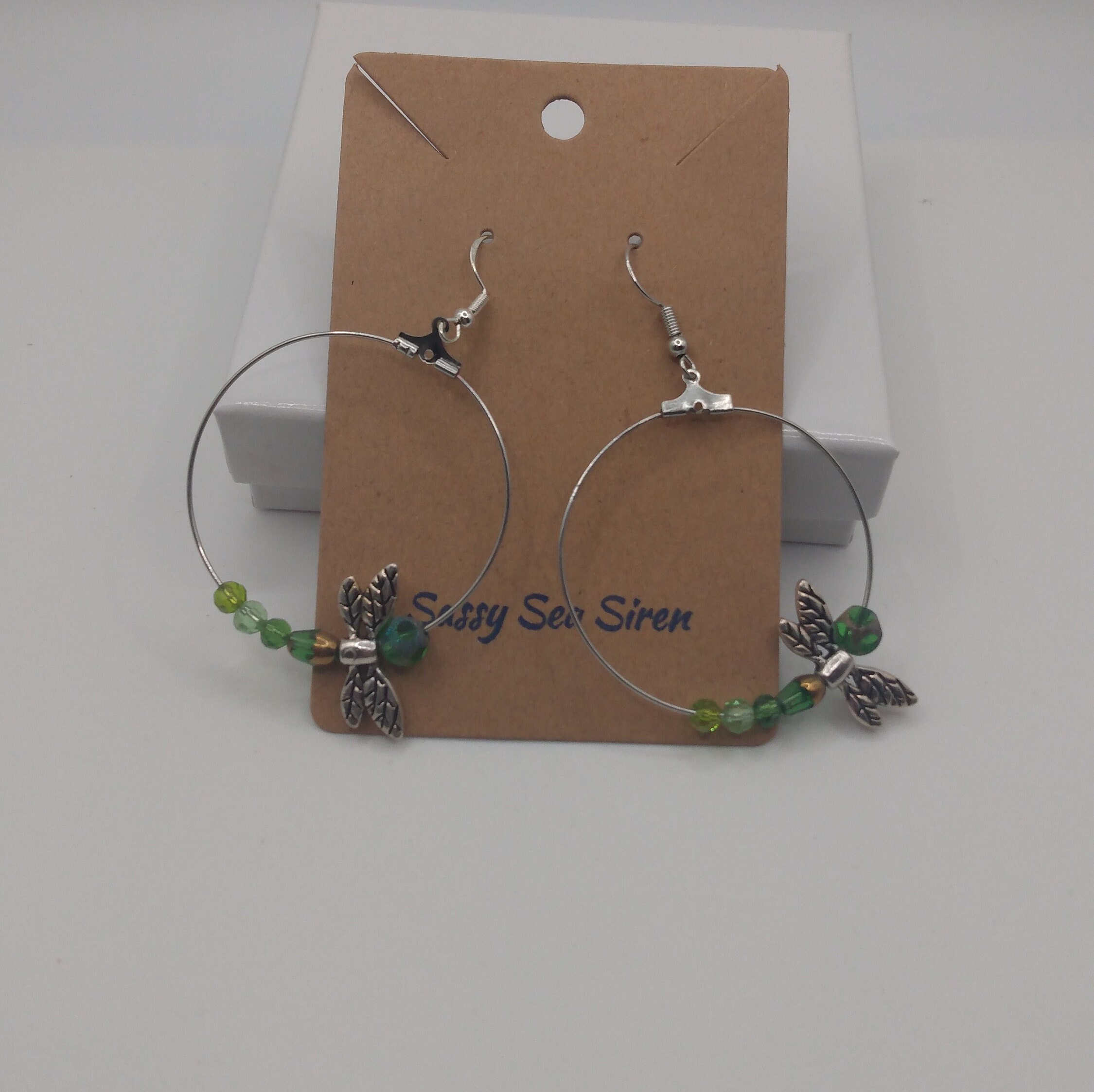 Dragonfly Hoop Earrings - Etsy