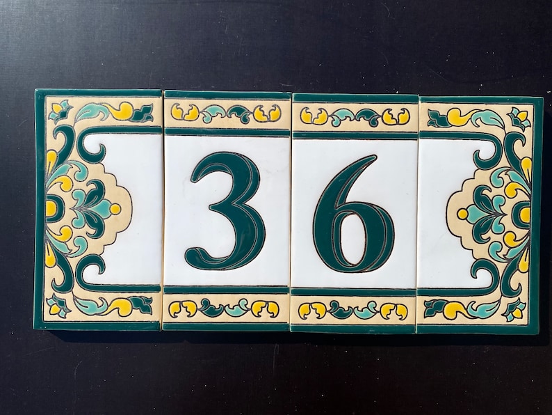 Ceramic House Numbers, Outdoor Address Numbers, Custom Color Decorative ...