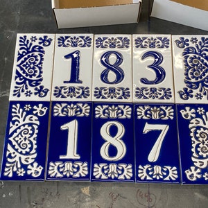 Ceramic House Numbers, Outdoor Address Numbers, Custom Color Decorative ...