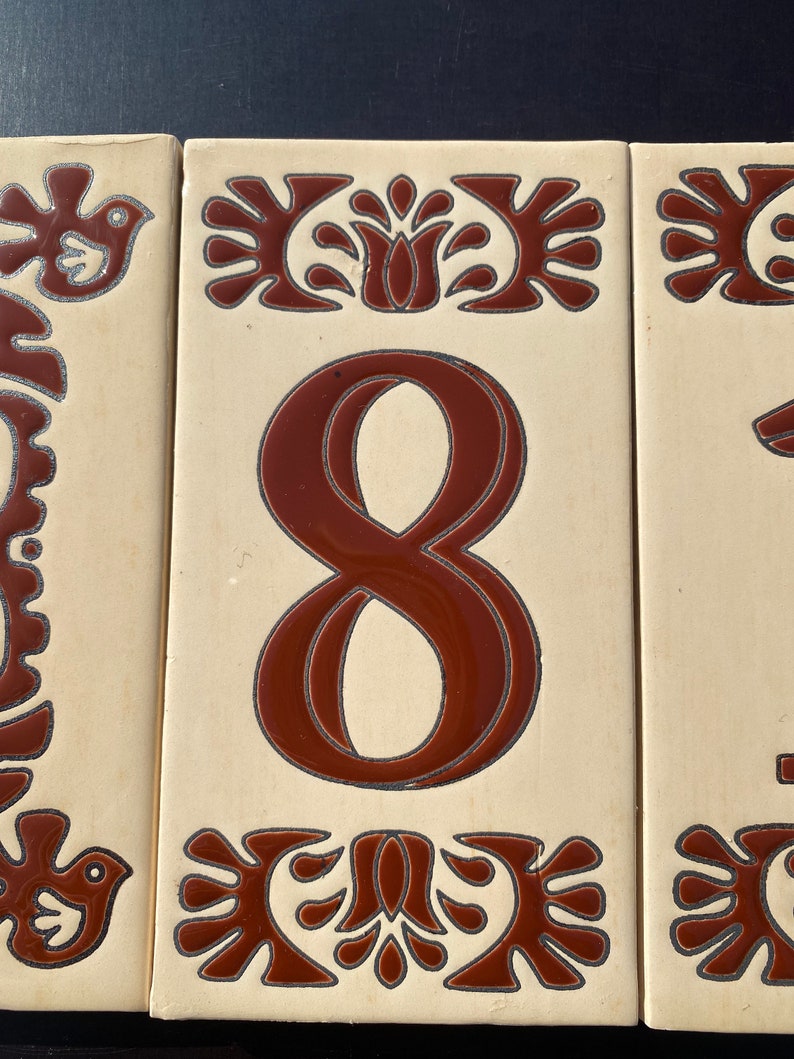 Ceramic House Numbers, Outdoor Address Numbers, Custom Color Decorative ...
