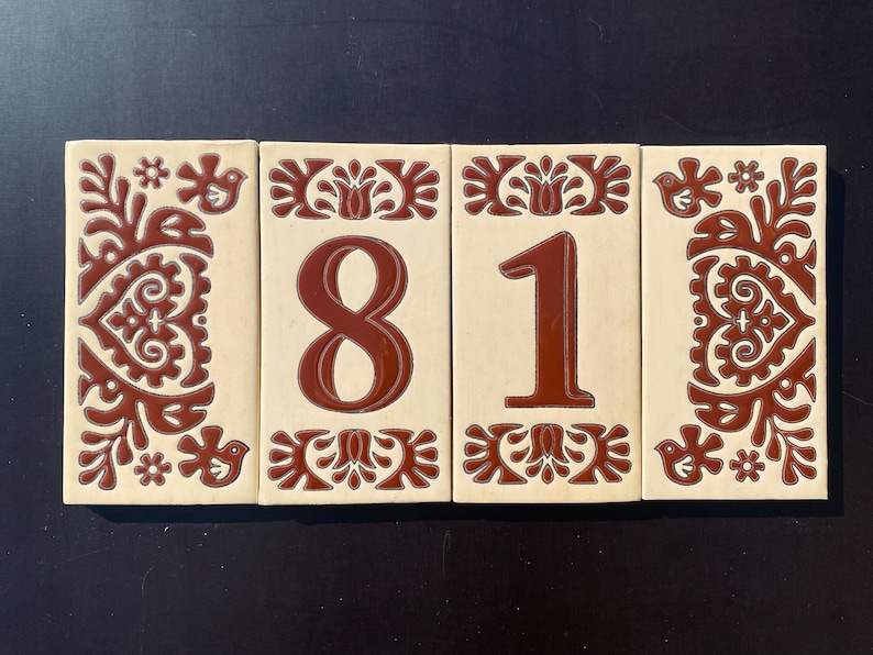 Ceramic House Numbers, Outdoor Address Numbers, Custom Color Decorative ...