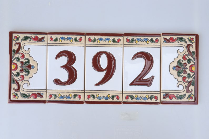 Ceramic House Numbers, Outdoor Address Numbers, Custom Color Decorative ...