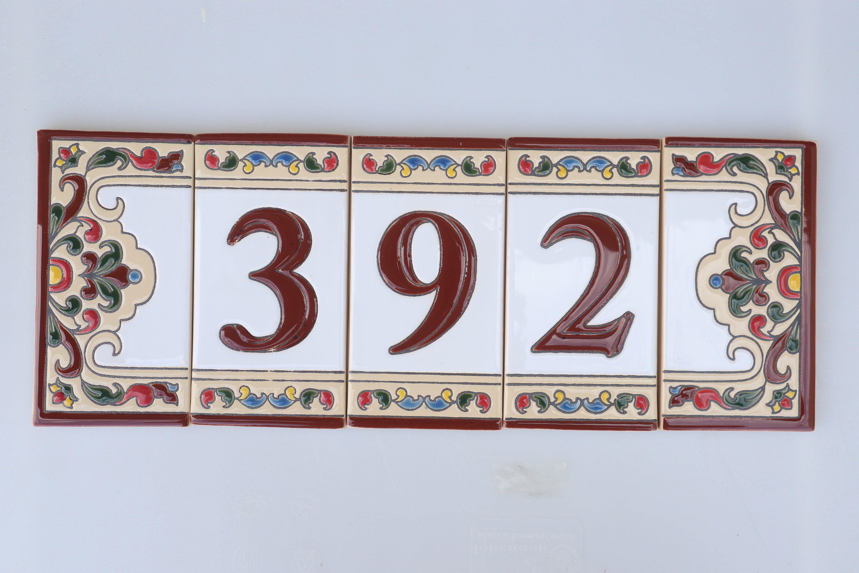 Ceramic House Numbers, Outdoor Address Numbers, Custom Color Decorative ...