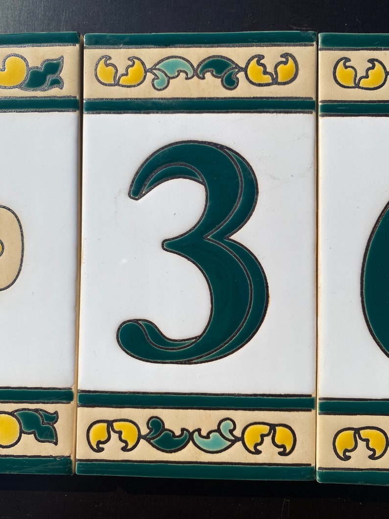 Ceramic House Numbers, Outdoor Address Numbers, Custom Color Decorative ...