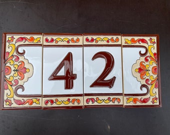 Ceramic House Numbers, Outdoor Address Numbers, Custom Color Decorative ...