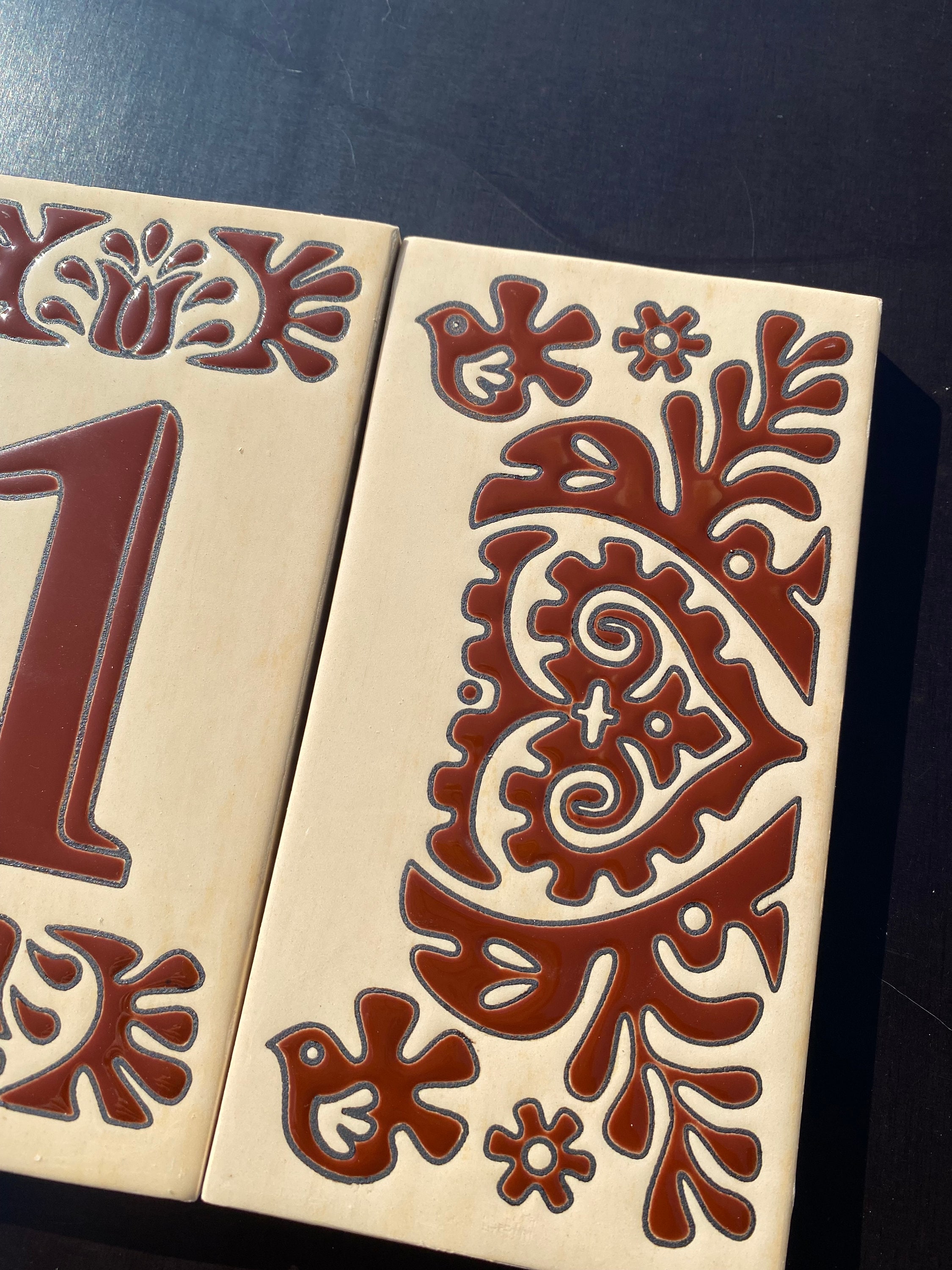 Ceramic House Numbers, Outdoor Address Numbers, Custom Color Decorative ...