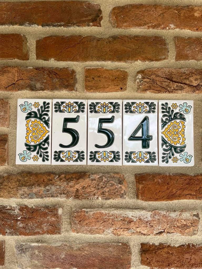 Ceramic House Numbers, Outdoor Address Numbers, Custom Color Decorative ...