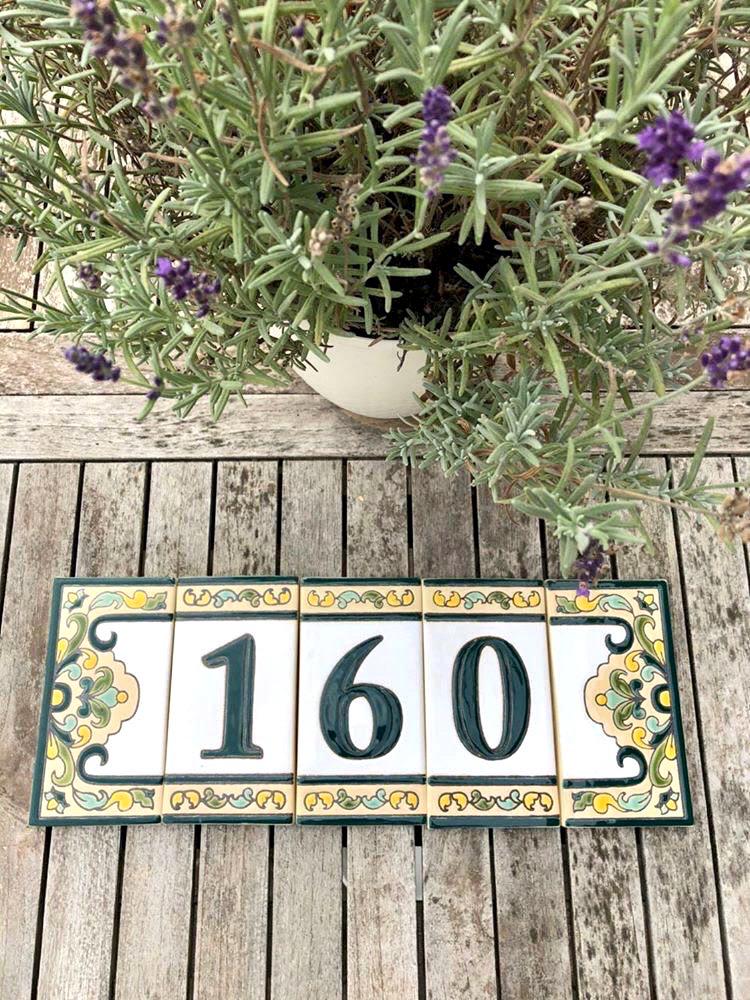 Ceramic House Numbers, Outdoor Address Numbers, Custom Color Decorative ...