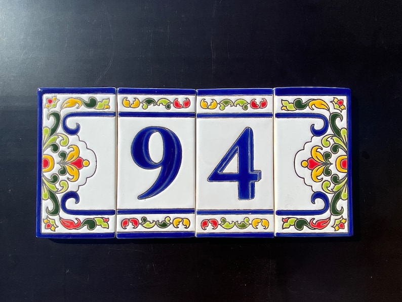 Ceramic House Numbers, Outdoor Address Numbers, Custom Color Decorative ...