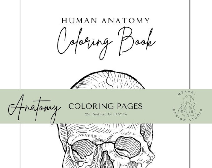 Colouring Book, 130pages, the Complete Anatomy Colouring Book, Human ...