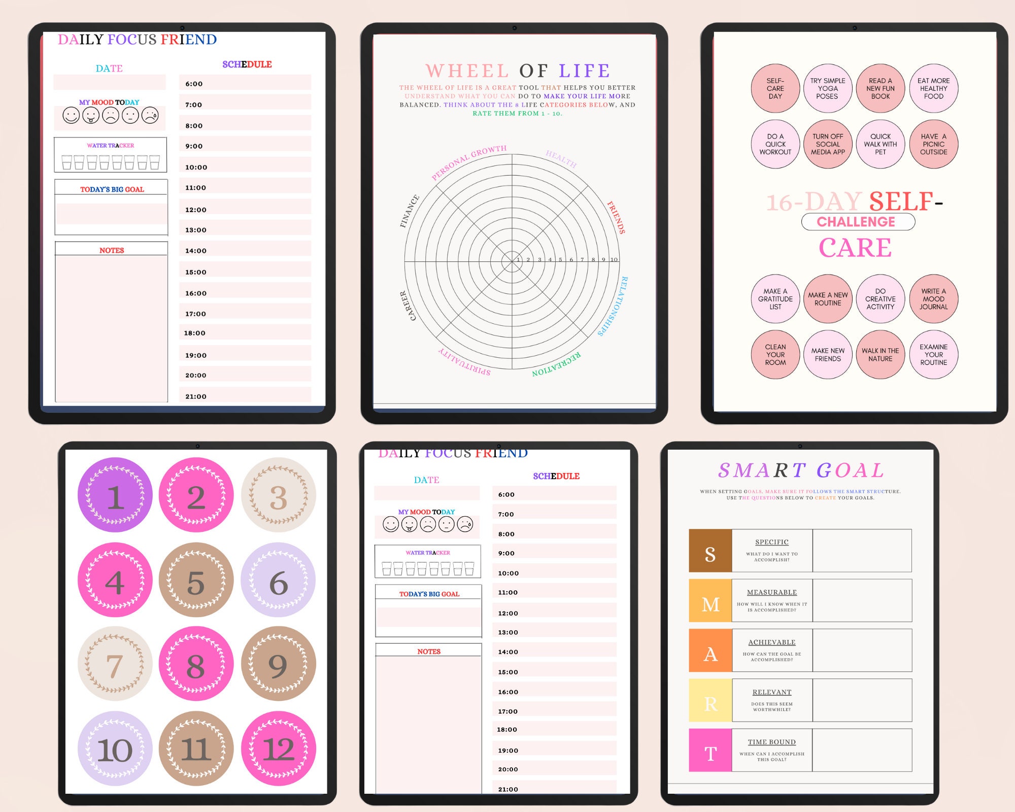 Adhd Printable PLANNER HABIT TRACKER Digital Adult Downloadable ...