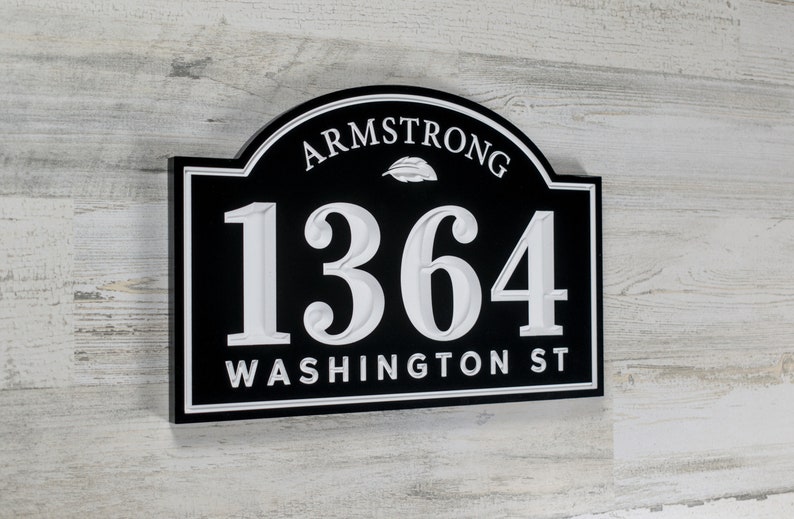 Carved Address Sign With Street Name and Family Name Custom - Etsy