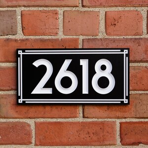 Art Deco Modern Style House Numbers, Address Plaque, House Number Sign ...