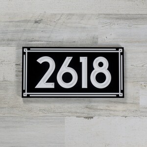 Art Deco Modern Style House Numbers, Address Plaque, House Number Sign ...