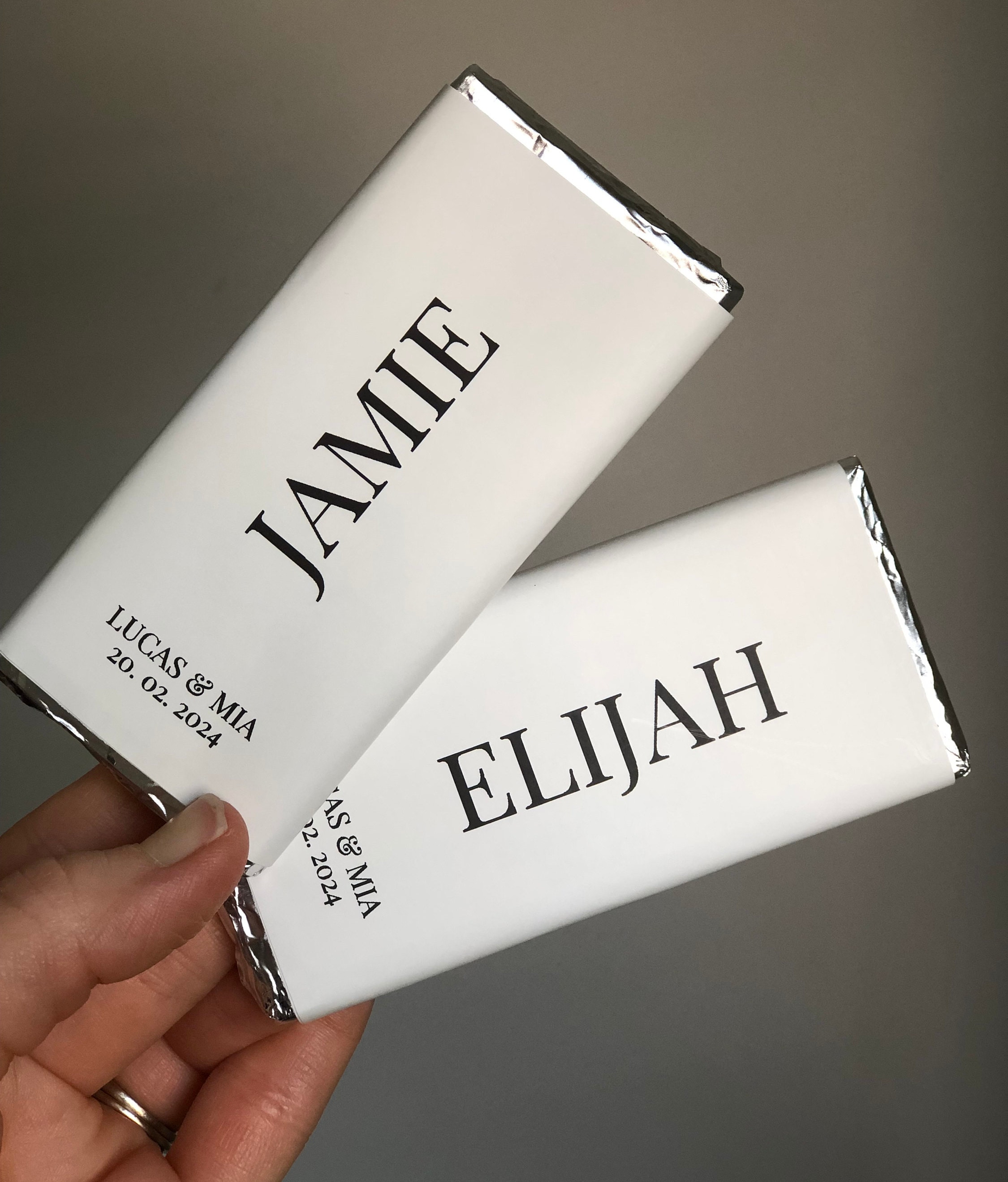 Wedding Favours Custom Name Place Card Chocolate Bar Labels ...