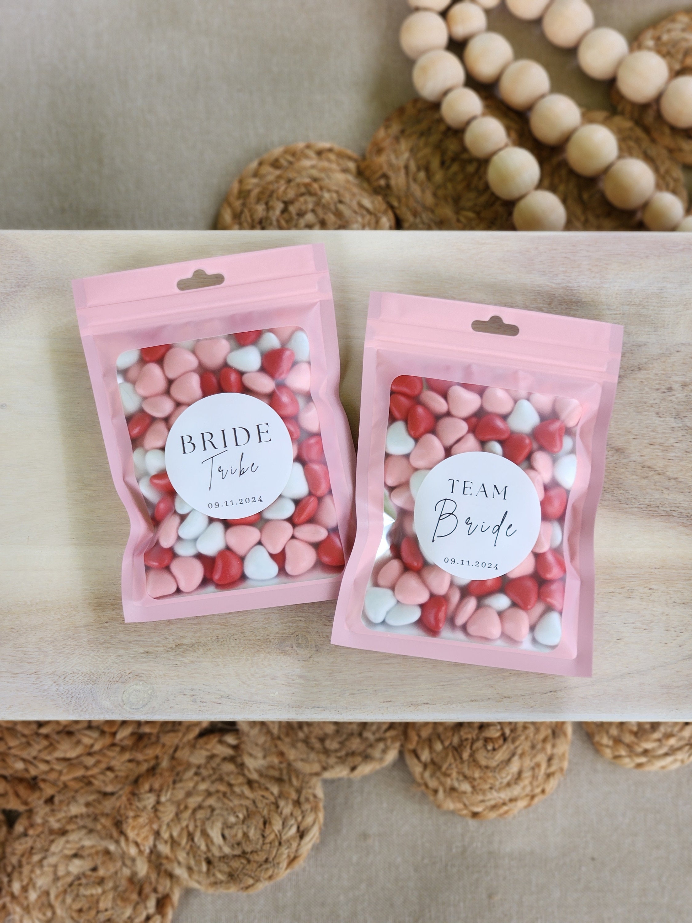 Bridal Party Favours Sweet Bags Bride Tribe Gift Party Bag Stickers ...