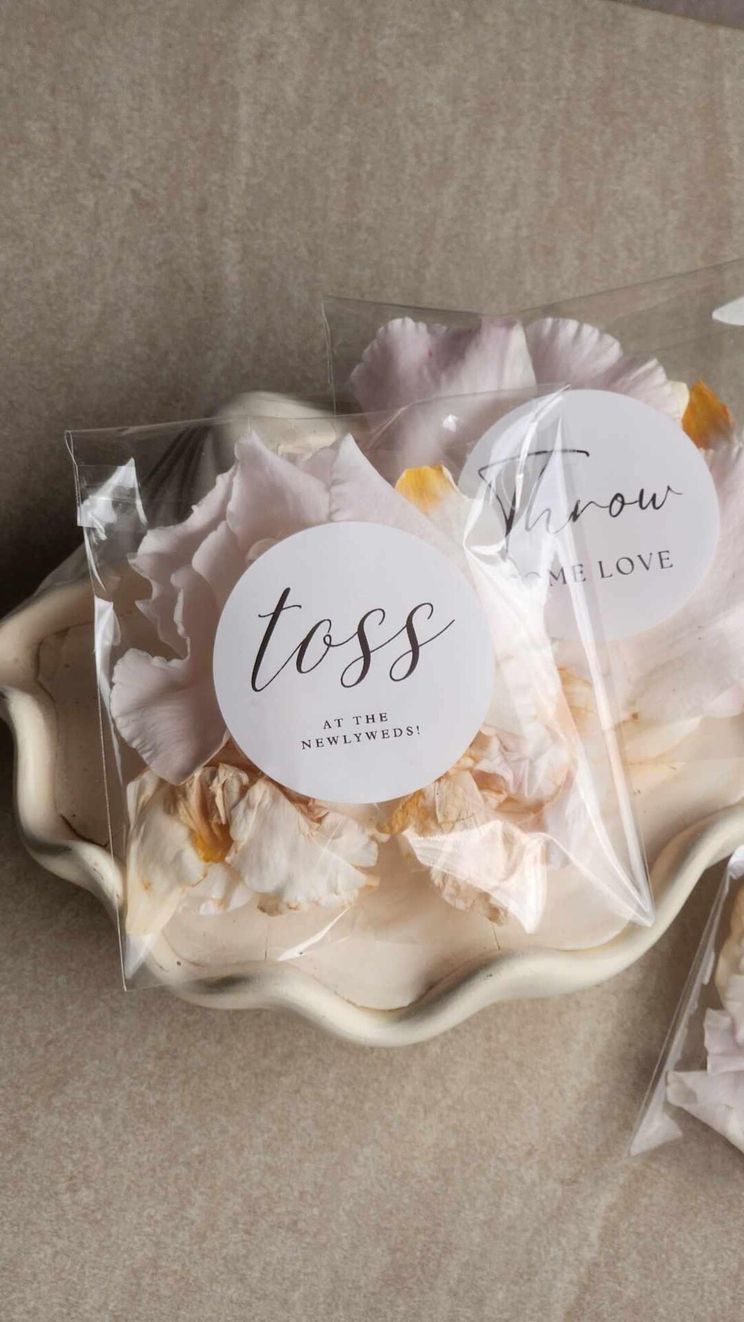 Flower Confetti Toss Wedding Bride Exit Toss Bag Favour Confetti Toss ...