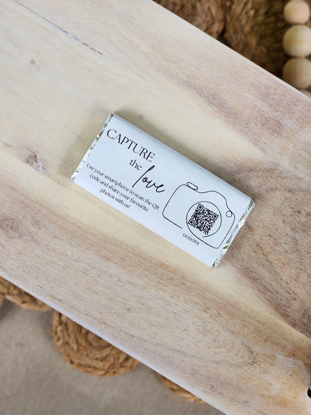 Wedding Favours QR Code Chocolate Bar Favours Personalised Wedding ...
