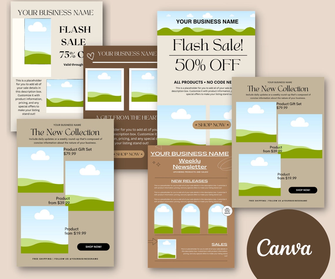 35 Customizable DIY Email Marketing Templates, Canva Template, Email ...