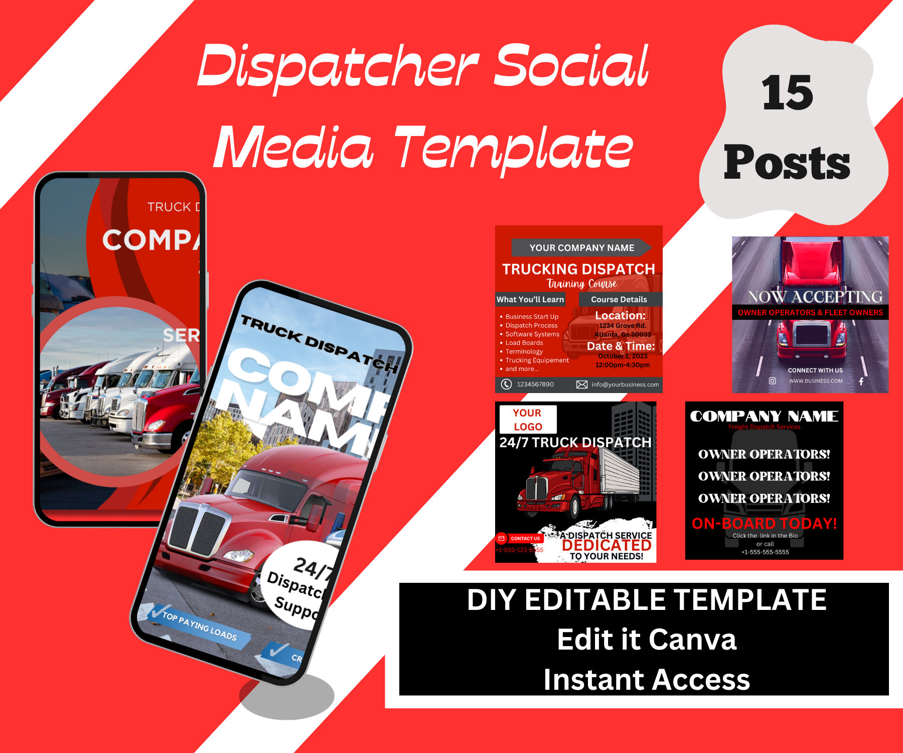 Trucking Dispatch Instagram Post, Dispatching, Logistics, Trucking Post ...