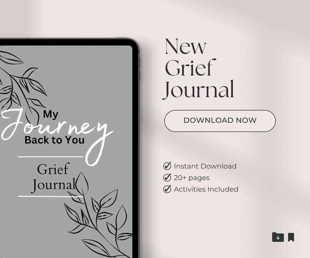 Grief Journal, Digital Grief Workbook, Grief Journey Journal, Kids ...