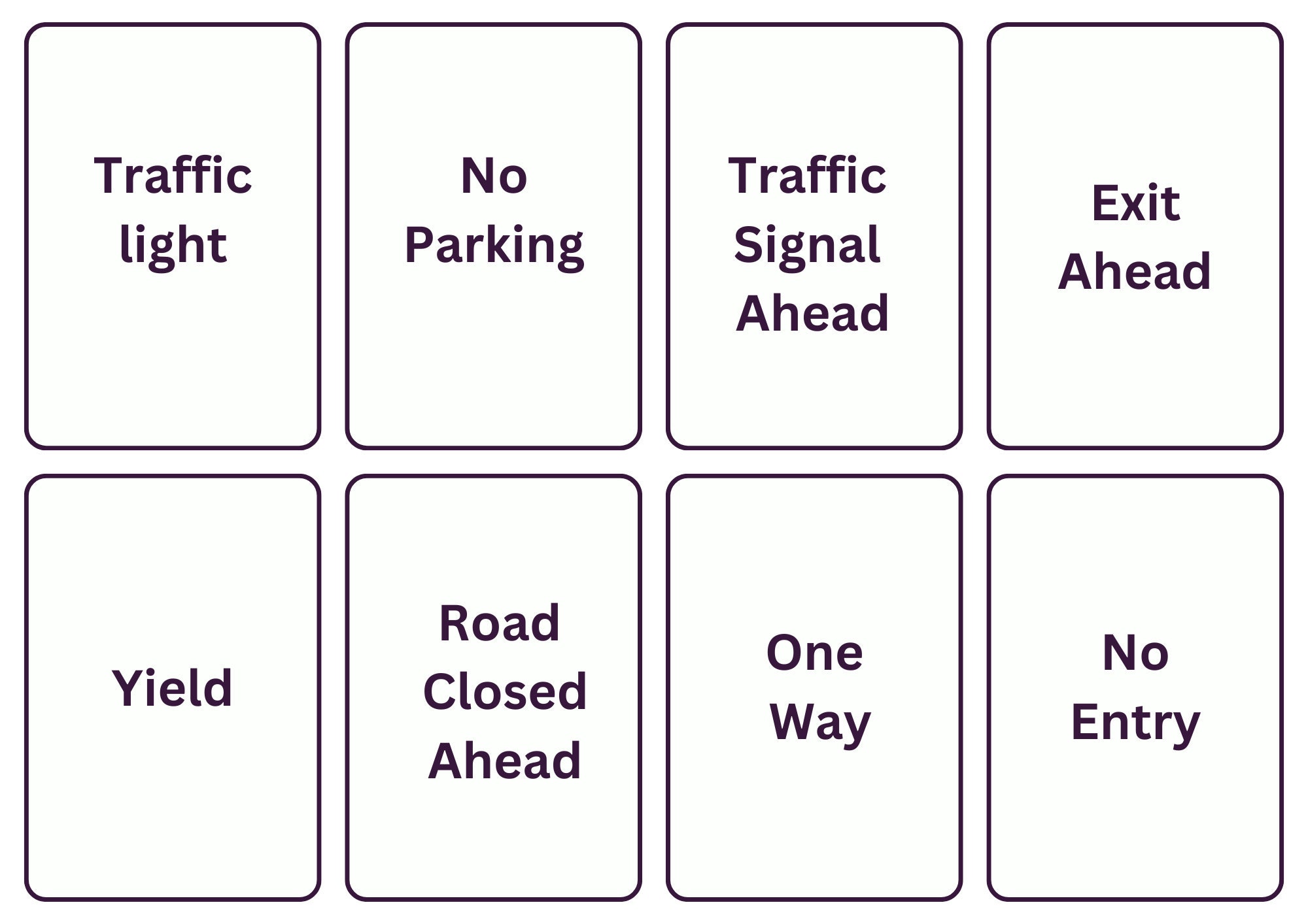 Driver's Education Flash Cards | Learn Road Signs & Rules | Study Aid ...