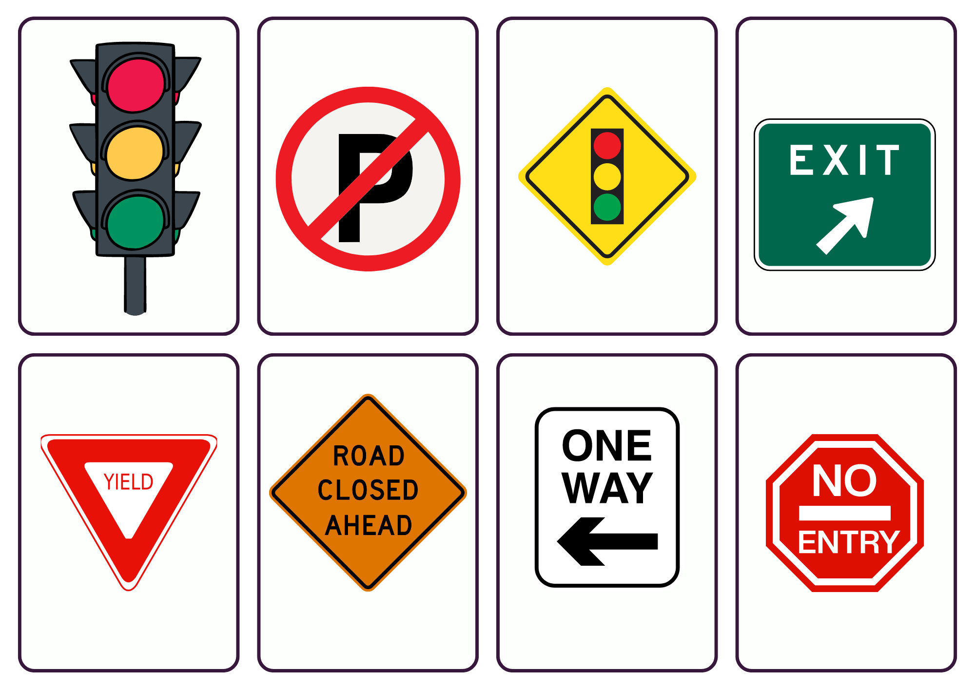 Driver's Education Flash Cards | Learn Road Signs & Rules | Study Aid ...