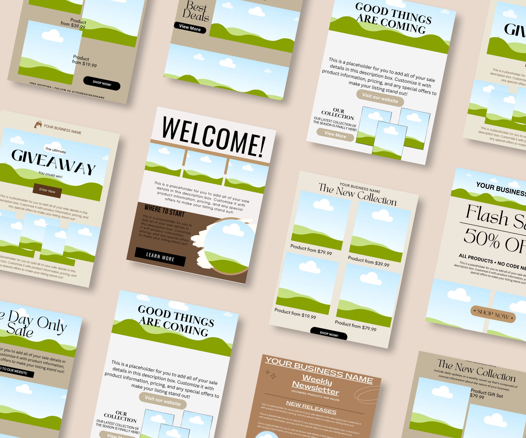 35 Customizable DIY Email Marketing Templates, Canva Template, Email ...