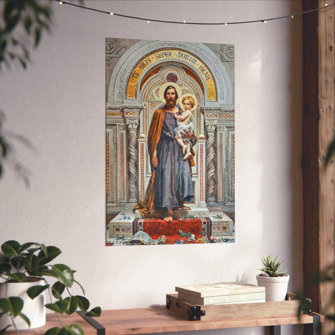 Saint Joseph, Protector of the Church Matte Vertical Posters, Catholic ...