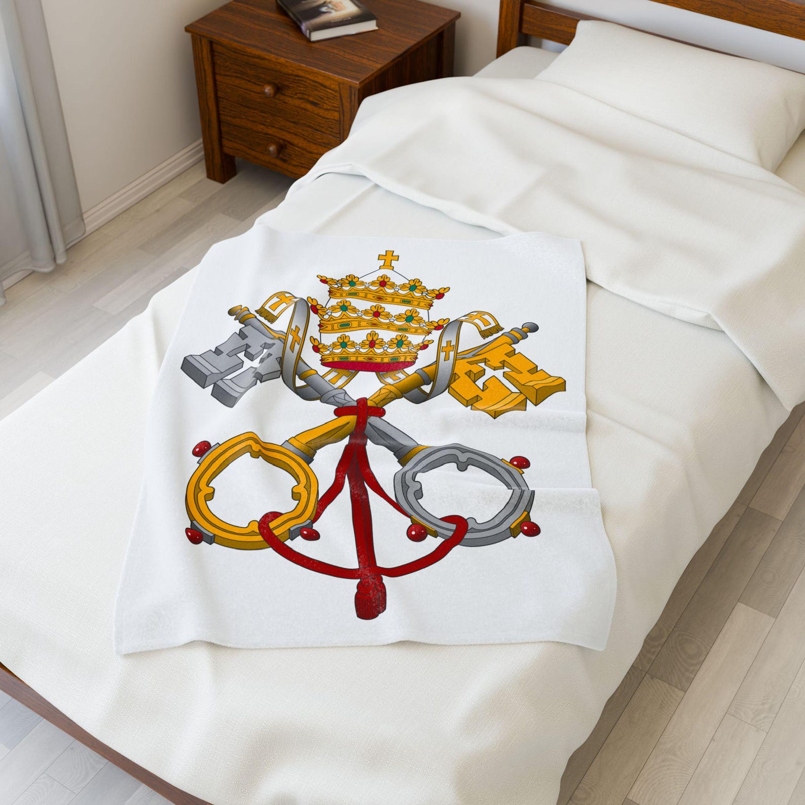 Vatican City Coat of Arms - Velveteen Plush Blanket - Holy See, Gift ...
