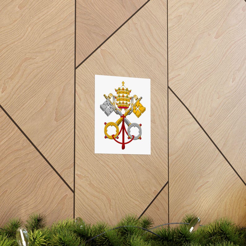 Vatican City Coat of Arms Matte Poster, Holy See, Papal, Pope, Roman ...