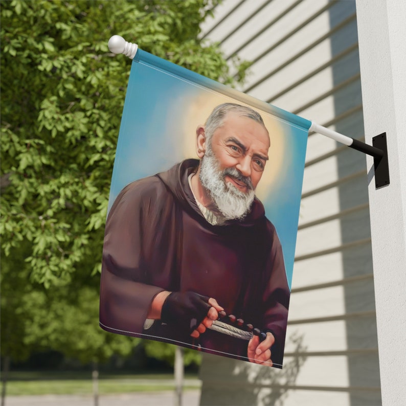 Saint Padre Pio Garden & House Flag, Catholic, Deacon, Priest, Gift ...