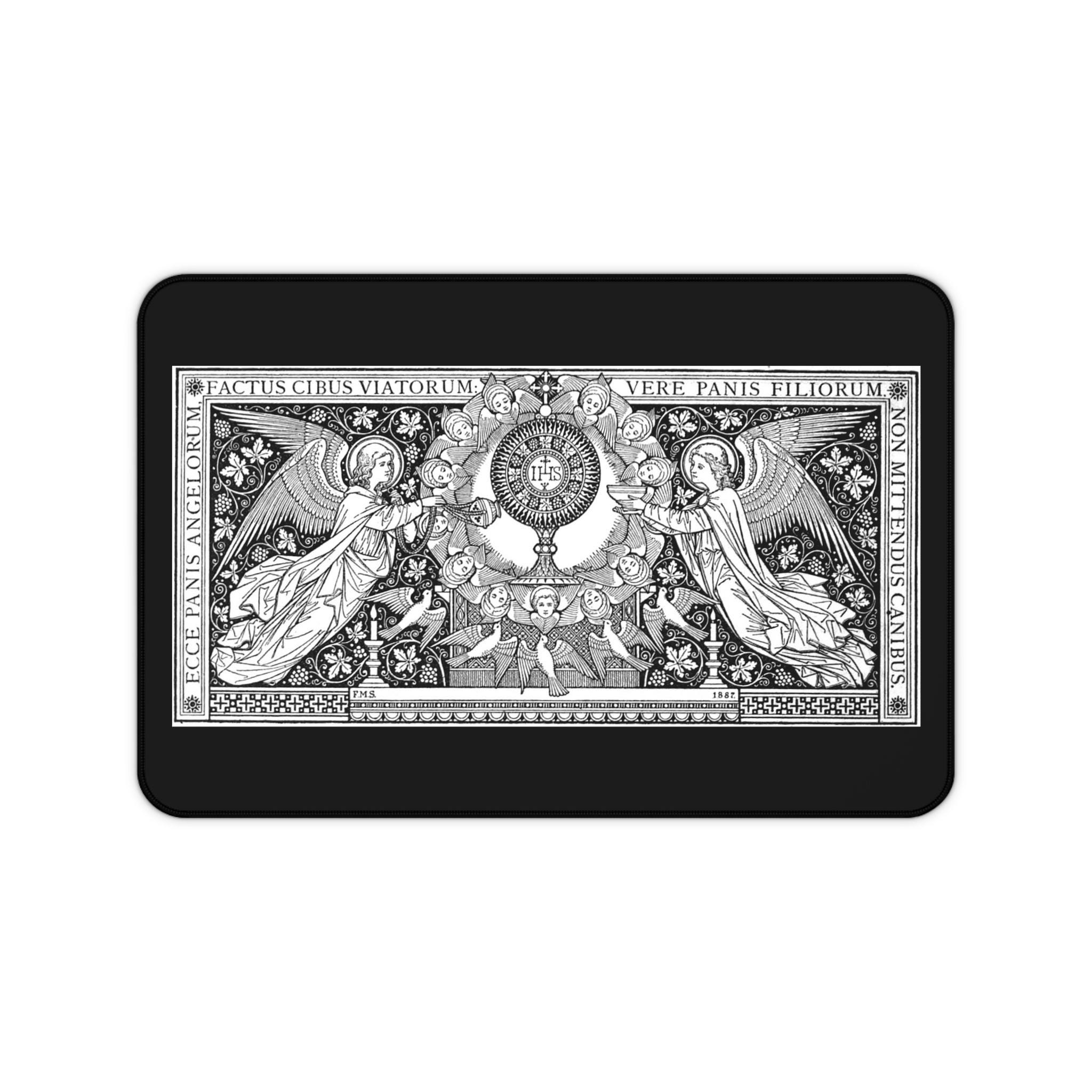 Catholic Monstrance With Angels Desk Mat, Catholic Gift, Traditional ...