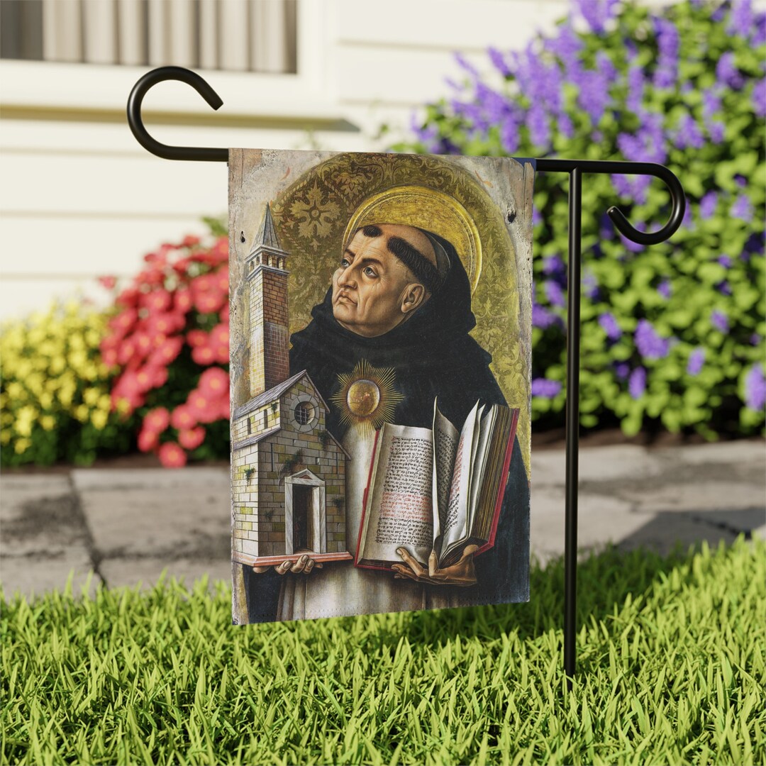 St Thomas Aquinas Garden & House Flag, Catholic Gift, Carlo Crivelli ...