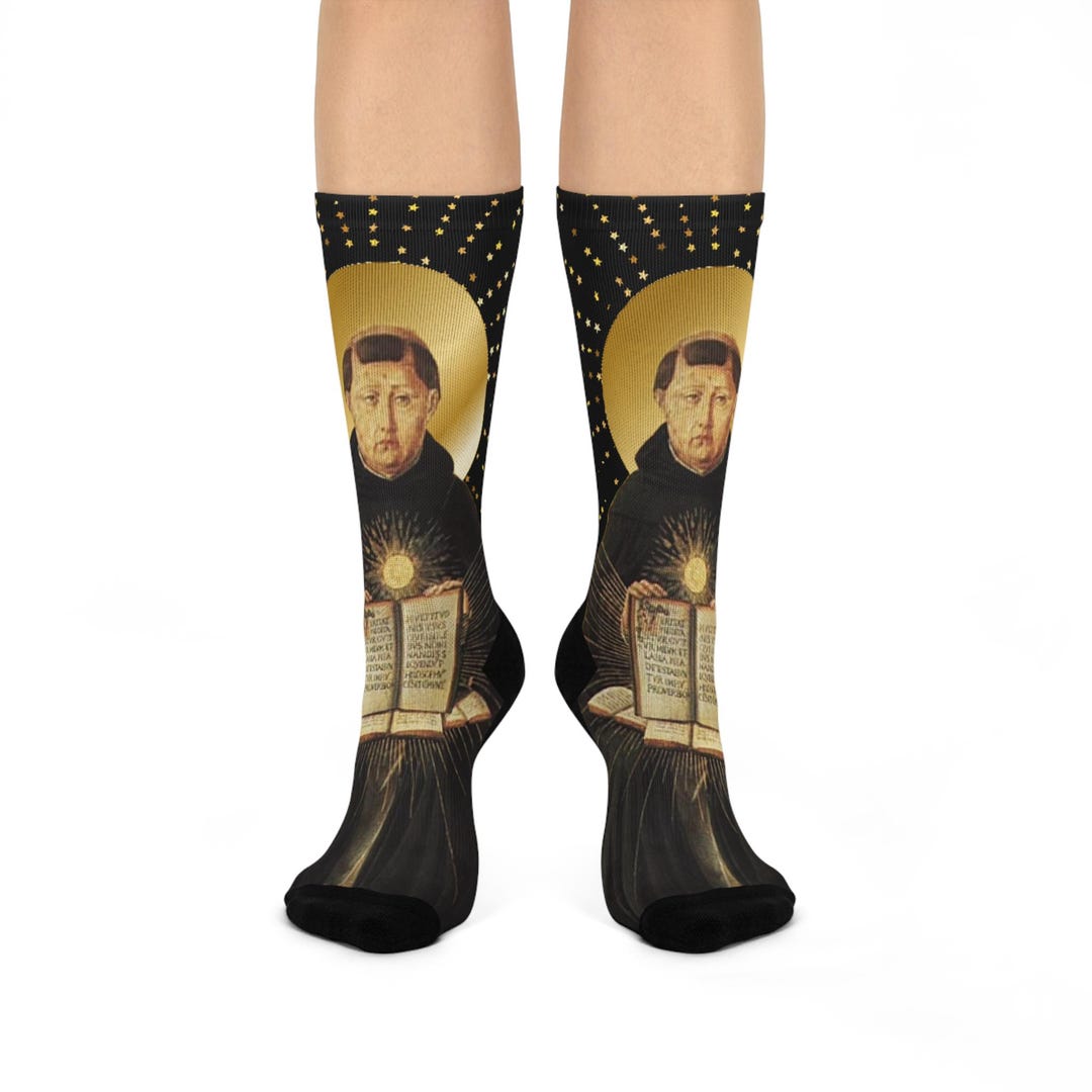 St Thomas Aquinas Comfort Cushioned Crew Socks, Unique Gift, Gozzoli ...