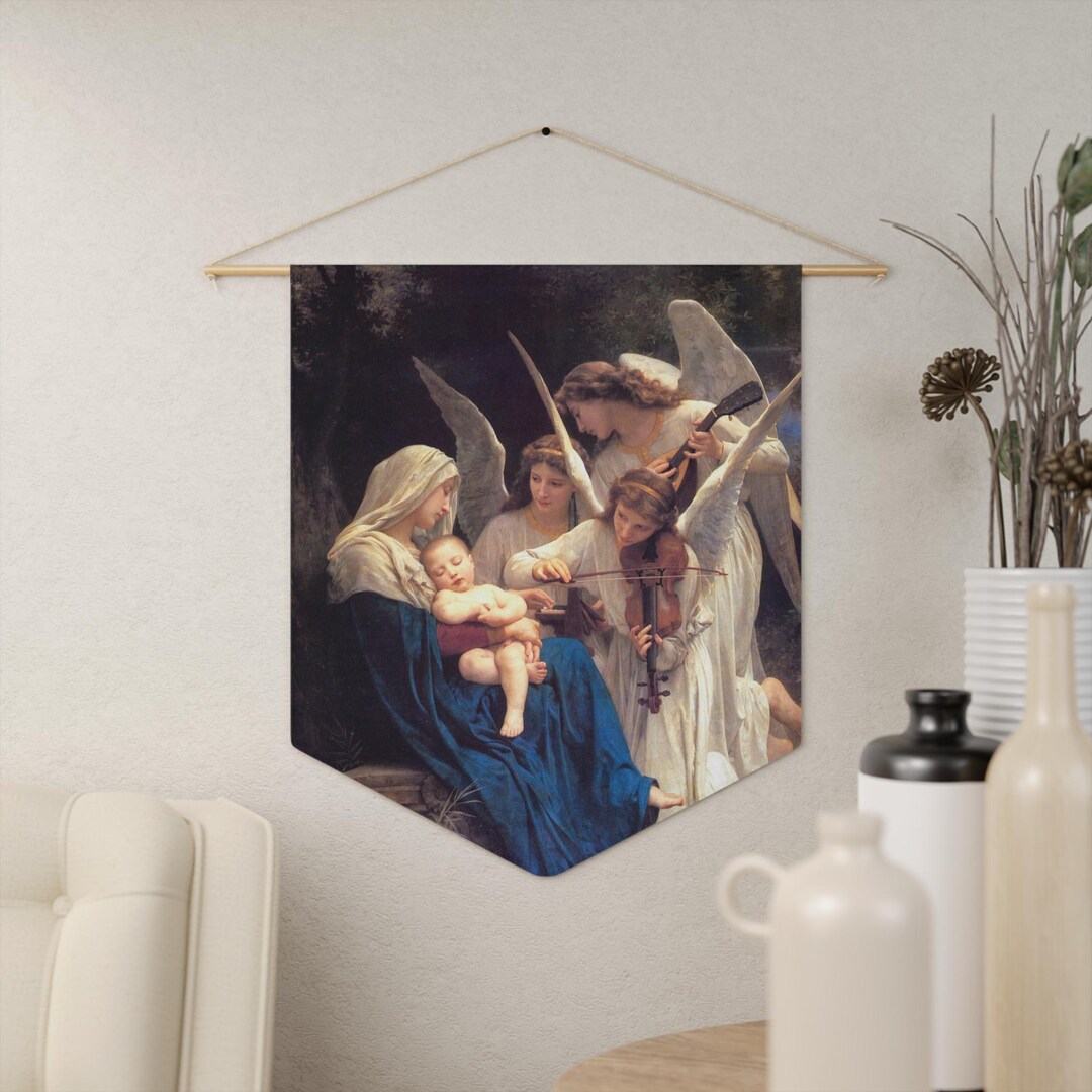 Song of the Angels, Pennant, Banner, William-adolphe Bouguereau ...