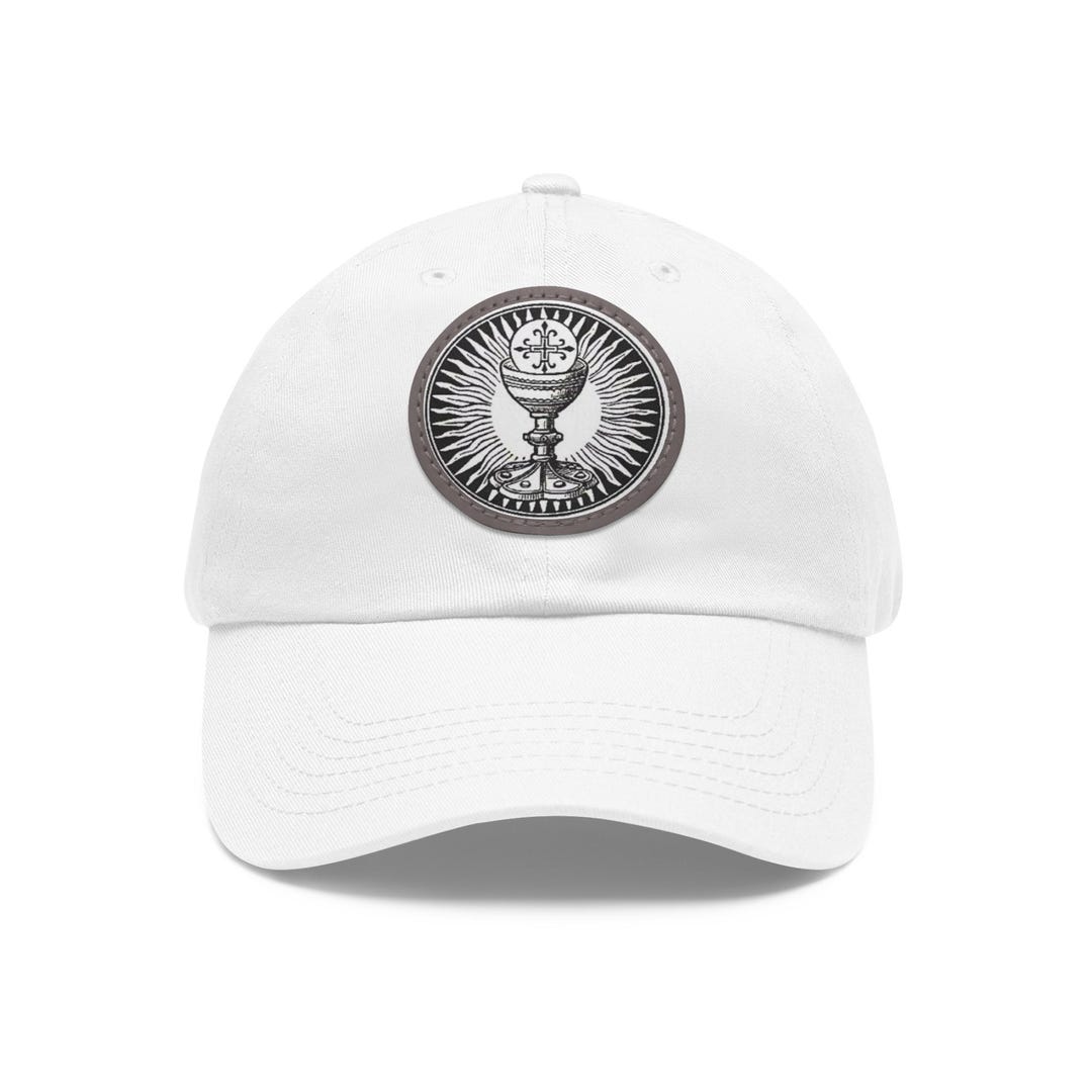 Eucharist and Chalice Baseball Hat With Leather Patch, Catholic, Gift ...