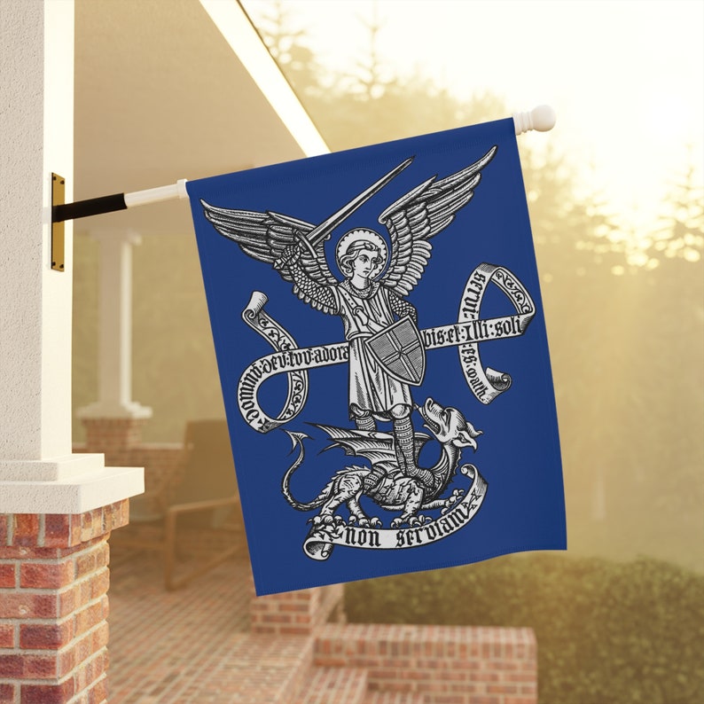 Saint Michael the Archangel Garden & House Flag Catholic - Etsy