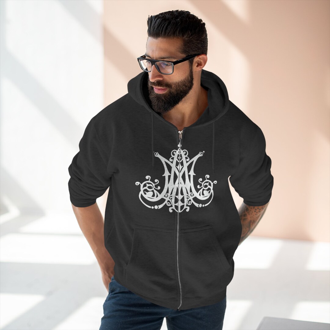 Auspice Maria Logo Unisex Premium Full Zip Hoodie Catholic - Etsy