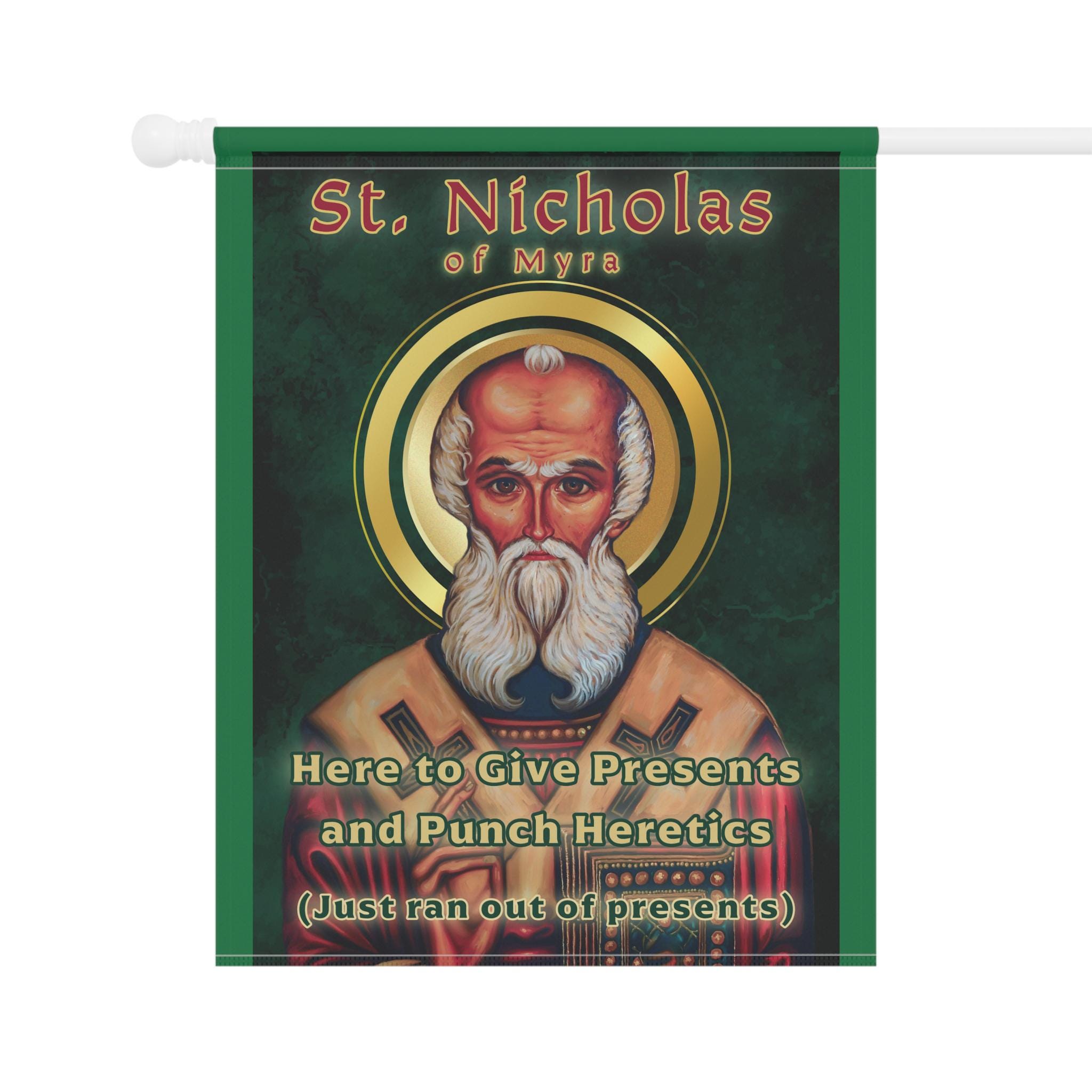St Nicholas of Myra Meme Garden & House Flag, Priest, Deacon, Catholic ...