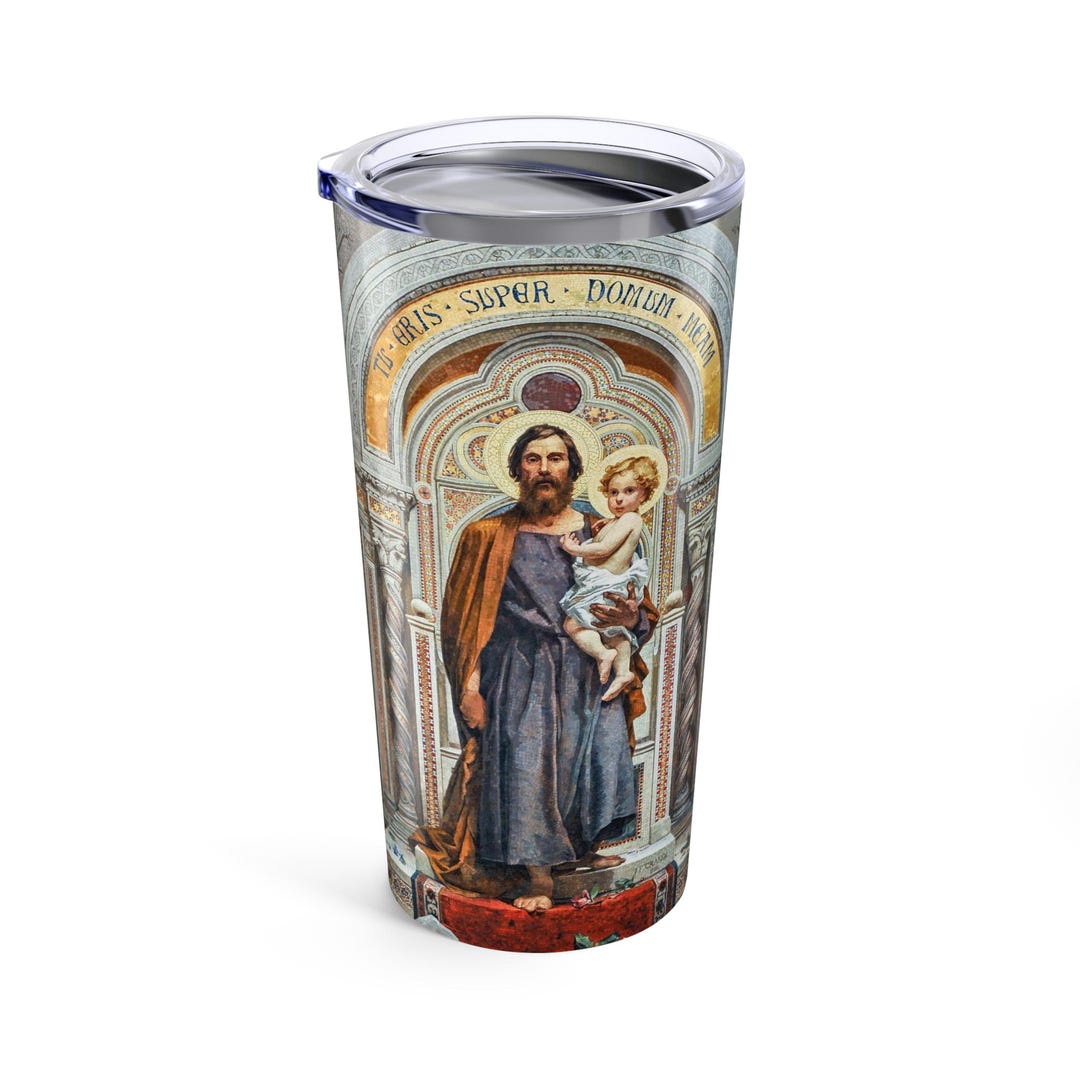 St. Joseph Protector of the Church Tumbler, 20oz Latin, Catholic Gift ...