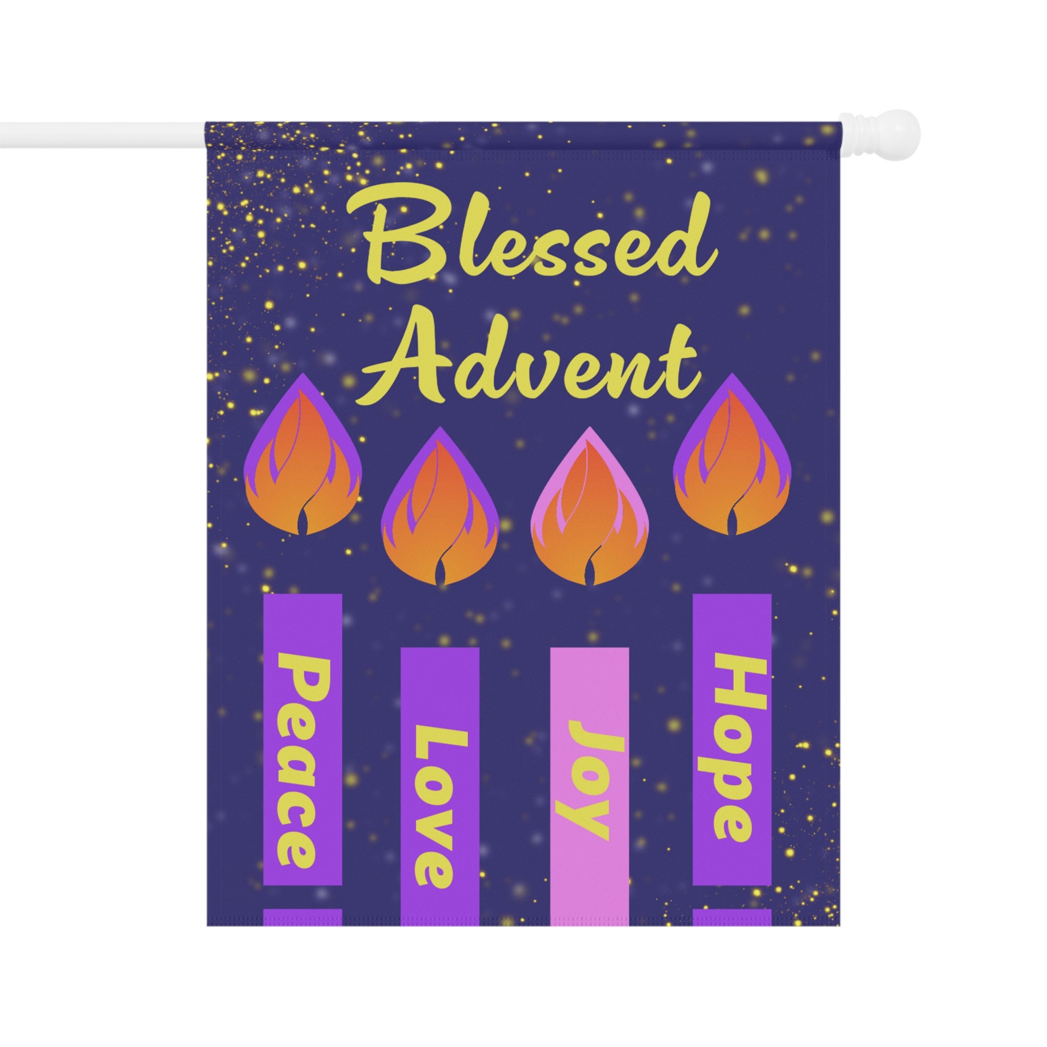 Blessed Advent Garden & House Flag, Catholic Gift, Candles, Traditional ...