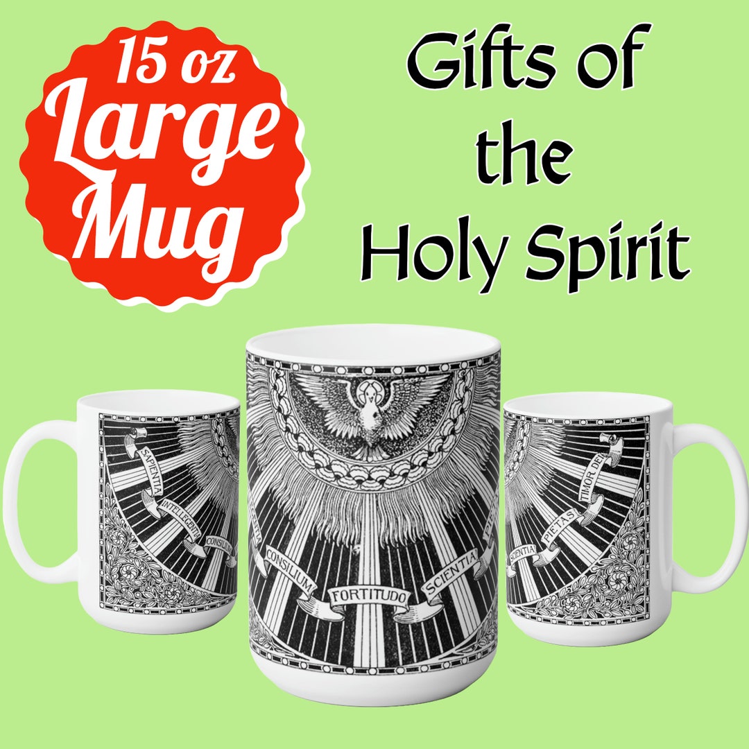 Gifts of the Holy Spirit Ceramic Mug 15oz, Latin, Tradition, Catholic ...