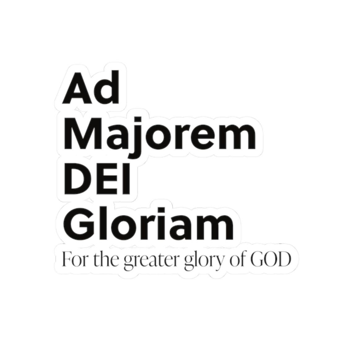 AMDG - Ad Majorem Dei Gloriam - Kiss-cut Sticker - Jesuit Motto ...