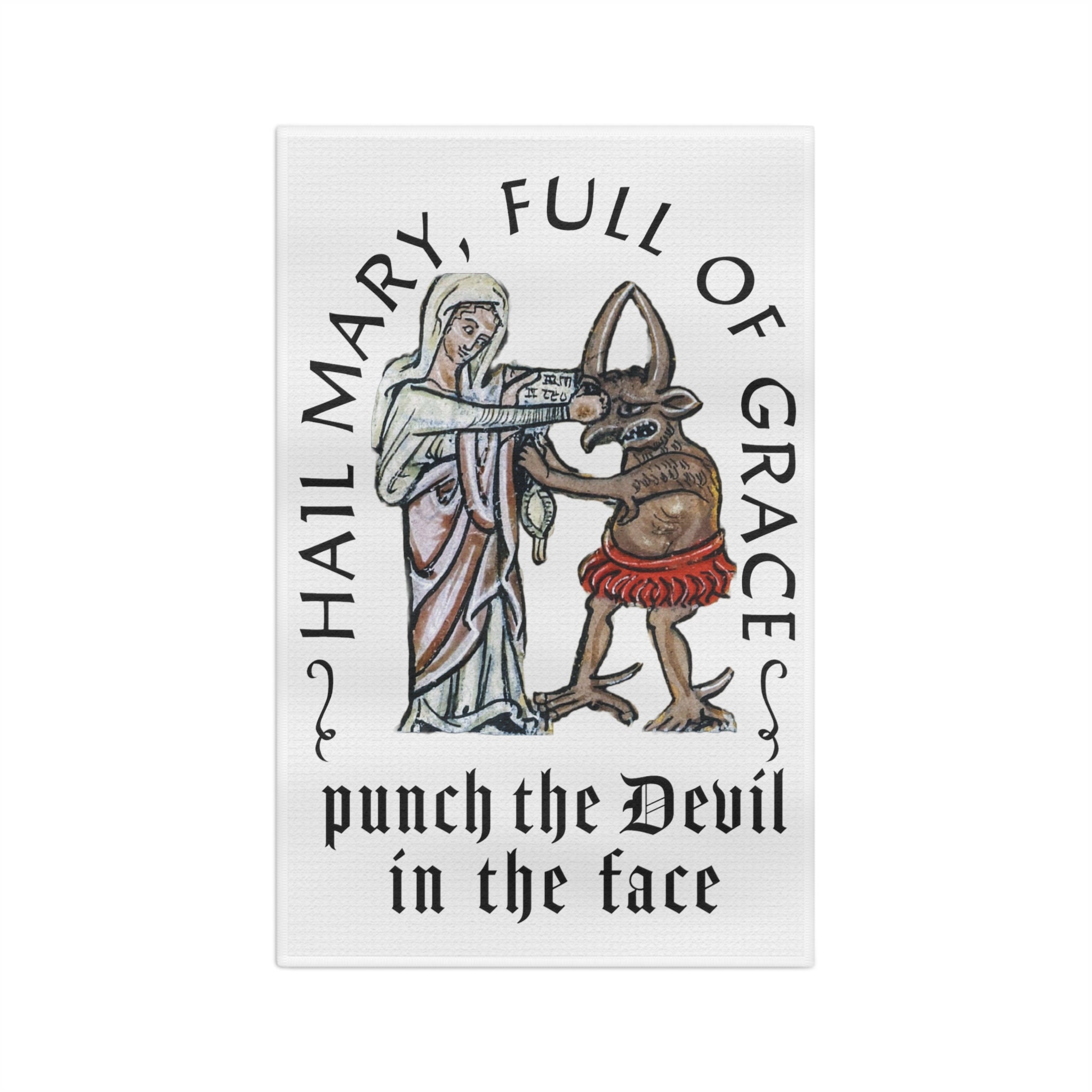 Hail Mary Full of Grace Punch the Devil in the Face Soft Tea - Etsy