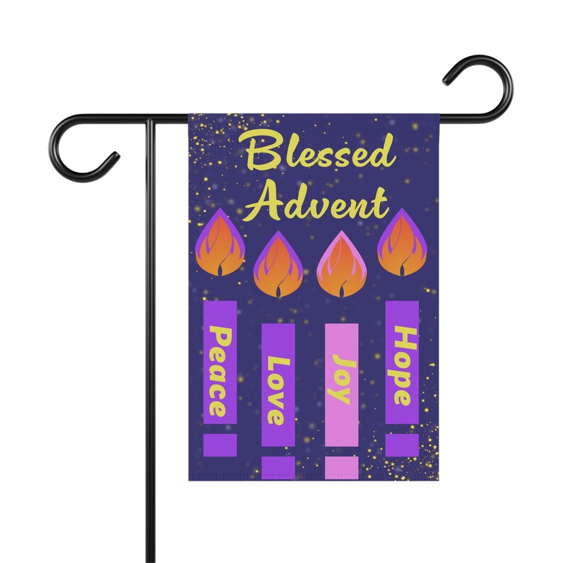 Blessed Advent Garden & House Flag, Catholic Gift, Candles, Traditional ...