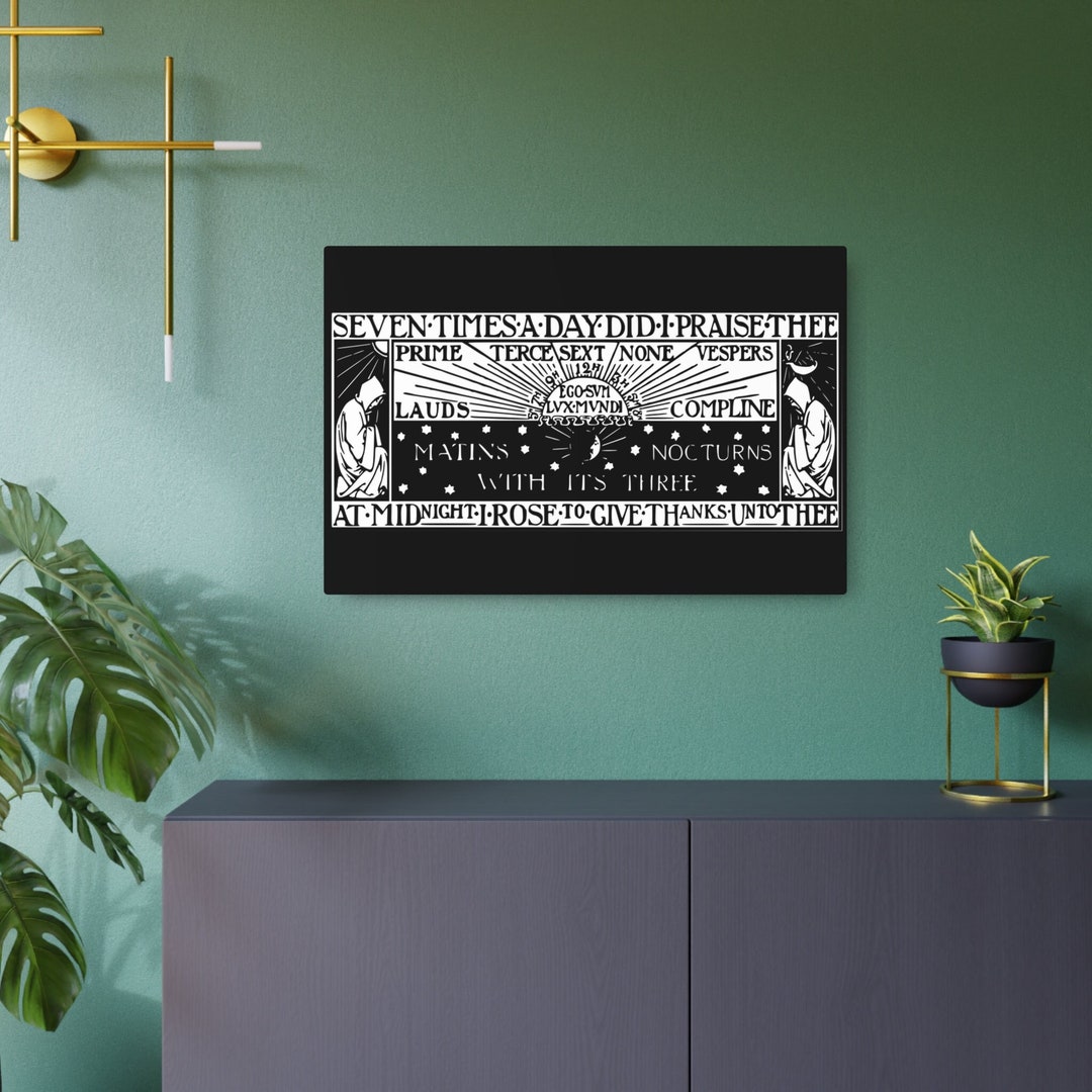 Liturgy of the Hours Metal Art Sign, Catholic, Gift, Latin, Aesthetic ...