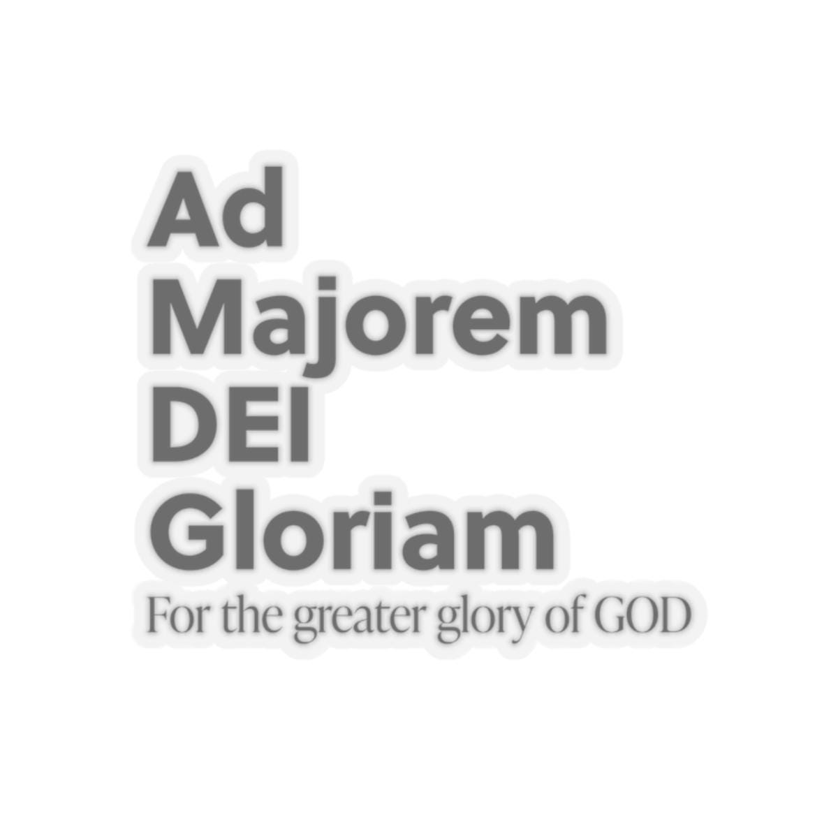 AMDG - Ad Majorem Dei Gloriam - Kiss-cut Sticker - Jesuit Motto ...