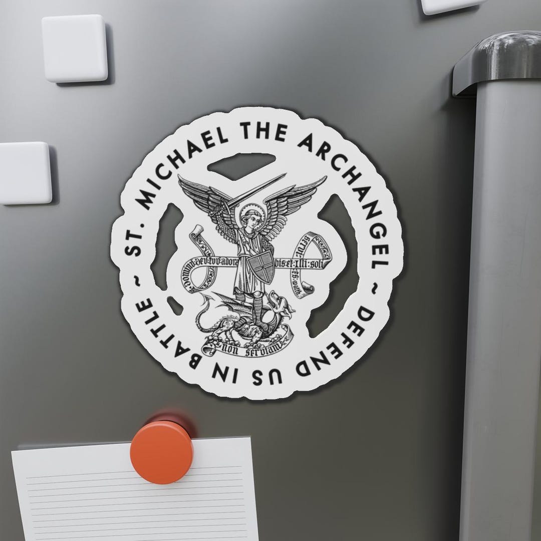 Saint Michael the Archangel Defend Us in Battle Die-cut Magnet ...