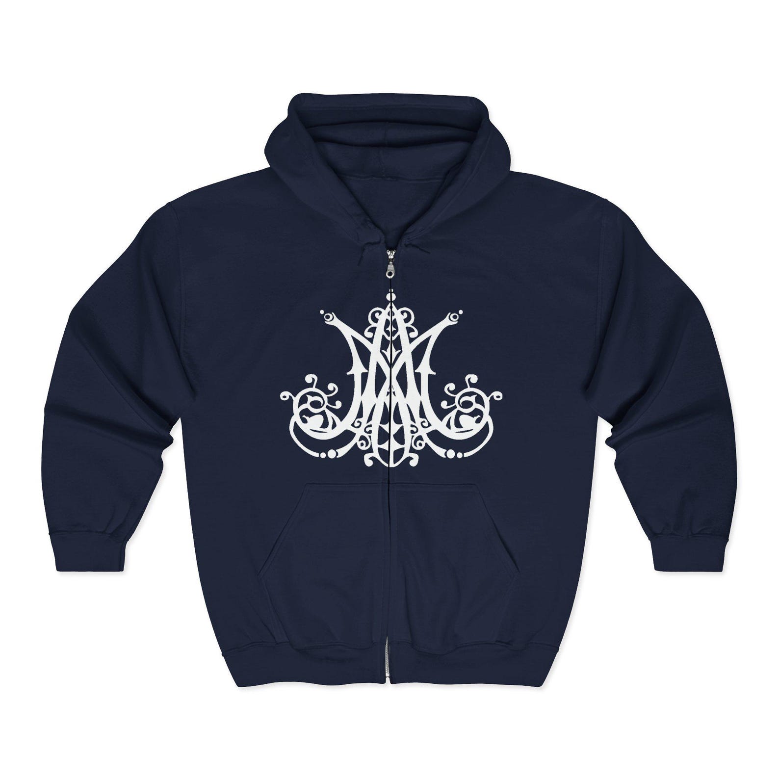 Auspice Maria Logo Unisex Premium Full Zip Hoodie - Catholic Gift ...